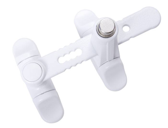 AIRLOCK SECURIT’ WITH PUSH BUTTON - Safety lock and retainer for windows